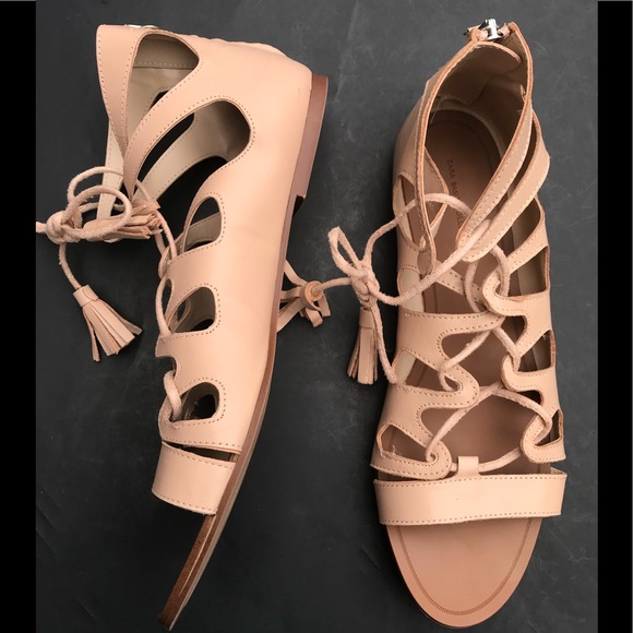 Zara | Shoes | Zara Womens Basic Collection Sandals Tan | Poshmark